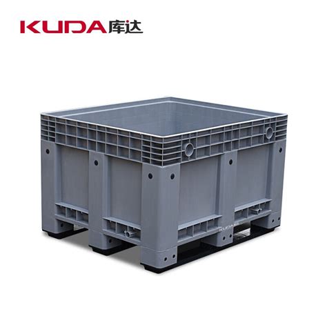 1210b封闭卡板箱灰色全新料大型箱式塑料托盘周转箱塑料卡板虎窝淘