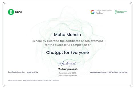 Chatgpt Ai Softwaredevelopment Guvi Techeducation Alwayslearning Mohd Mohsin