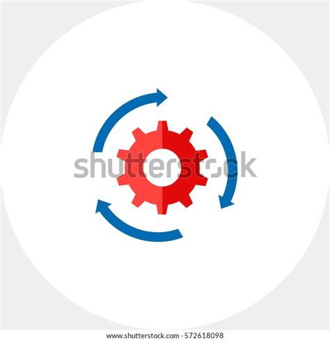 Gear Arrows Workflow Concept Icon Stock Vector Royalty Free Shutterstock