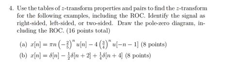 Solved Use The Tables Of Z Transform Properties And Pairs To Chegg