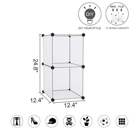 Great Choice Products Cube Storage 2 Cube Organizer Units Plastic Closet Storage Shelves Diy
