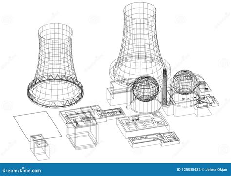 Power Reactor With Futuristic Interface Hud Cartoon Vector 173163781