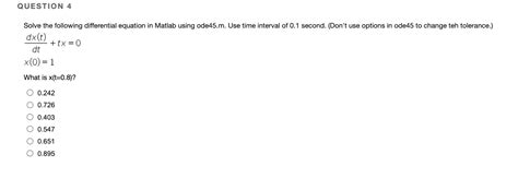 Solved QUESTION Solve The Following Differential Equation Chegg