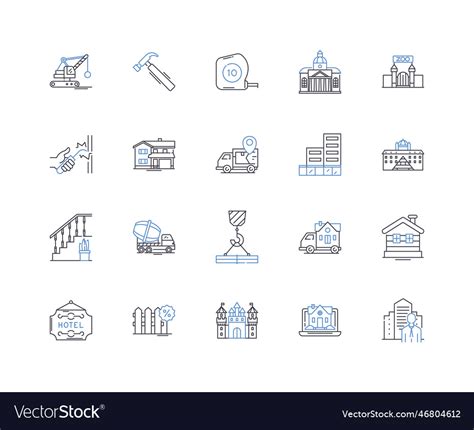 Form Line Icons Collection Input Layout Fields Vector Image