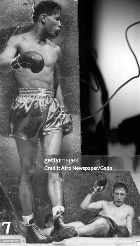 A Full Length Portrait Of Boxing Champion Sugar Ray Robinson During A
