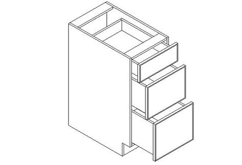 Db21 3 Ivory Drawer Base 21 W 3 Drawers Rta Frameless Kitchen Cabinets