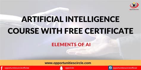 Artificial Intelligence Course With Free Certificate Elements Of Ai
