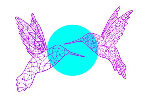 로고 디자인을위한 손 그리기 개요 추상적 인 조류 젠탱글 스타일 벌새 벡터 일러스트레이션은 흰색 배경에 격리되어 있습니다 개체 그룹에 대한 스톡 벡터 아트 및 기타 이미지