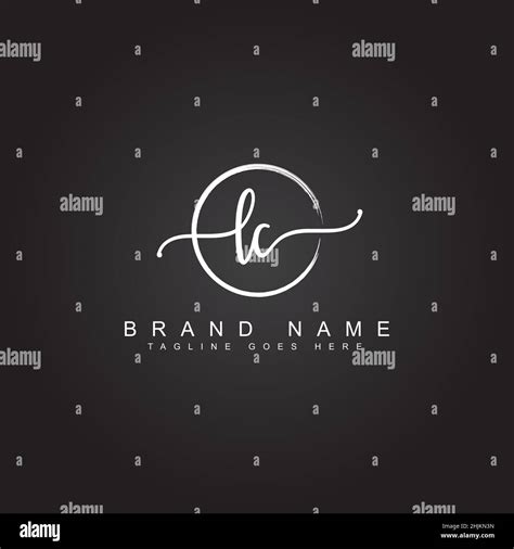 Initial Letter Lc Logo Hand Drawn Signature Logo Minimal Vector Logo For Initials In