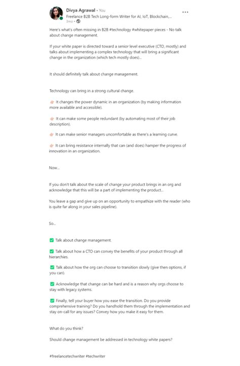 Craft Your Own Inspiring Posts Using These 5 LinkedIn Examples B2B Writers International