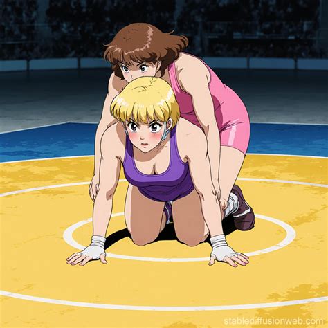 80s Anime Freestyle Wrestling Scene Stable Diffusion Online