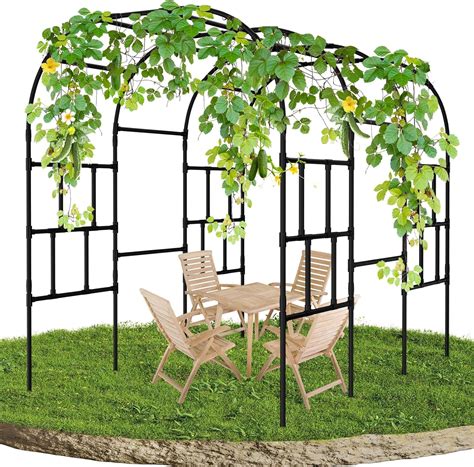 Garden Arch Trellis 87in H Tall Metal Garden Arbor Trellis For