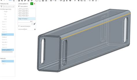 Linear Pattern Of Feature Select The Feature From The Feature List