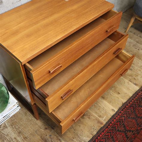 Mid Century G Plan Quadrille Teak Chest Of Drawers 1102d Mustard
