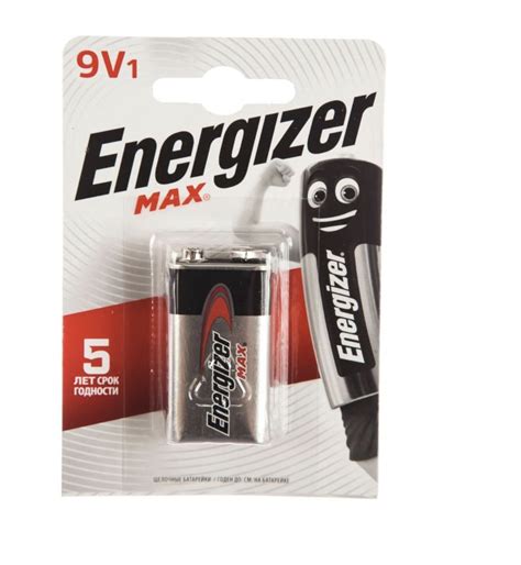 Energizer Батарейка Крона (6LR61, 1604A), Щелочной тип, 9 В, 1 шт ...
