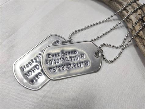 Placas De Perro Placas Del Ejército Collar Para Hombre Militar