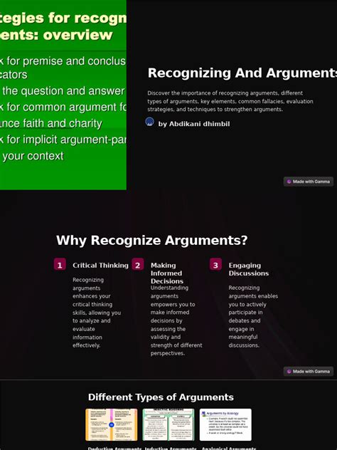 Recognizing And Arguments Pdf