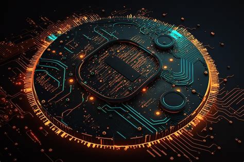 Premium AI Image A Computer Circuit Board With A Circuit Board In The Middle