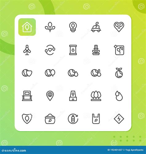 Environtment Icon Pack Isolated On White Background For Your Web Site Design Logo App Ui