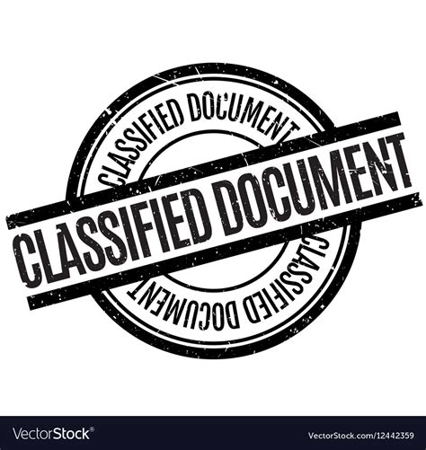 Classified Document Rubber Stamp Royalty Free Vector Image