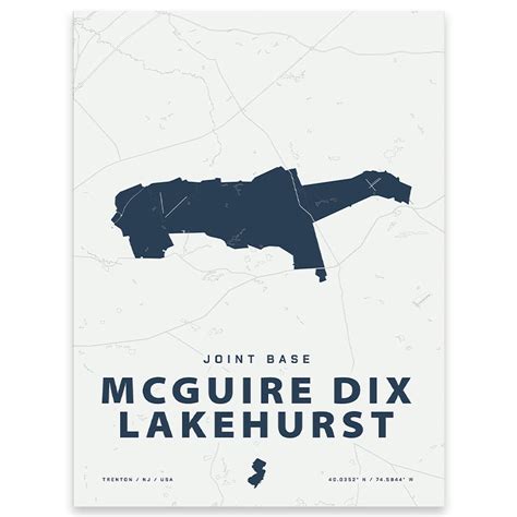 Joint Base Mcguire Dix Lakehurst Map Print Home Base Maps