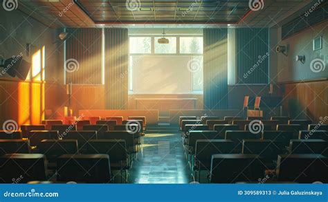 Lecture Class Desktop Background Room College Stock Illustration