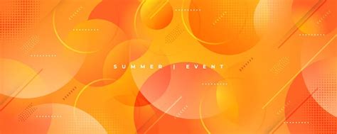 Premium Vector Abstract Orange Gradient Background With Geometric And Circular Elements