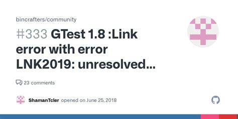 Gtest 18 Link Error With Error Lnk2019 Unresolved External Symbol Stdreversetrivially