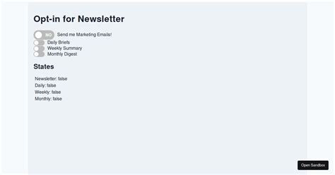 React Toggle Component Codesandbox
