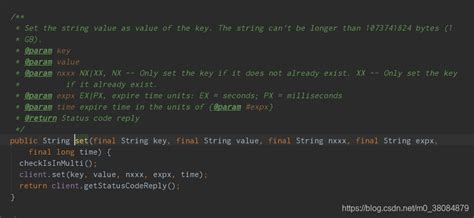 Jedis Set 的四个重载方法详解t方法 Csdn博客