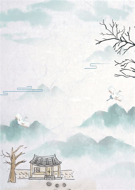 한국 큰 나무 산과 구름 배경 배경 화면 및 일러스트 무료 다운로드 Pngtree