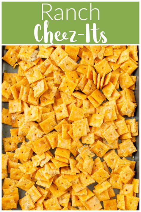 Ranch Cheez Its Recipe Snack Mix Recipes Cheez It Cheez It Snack