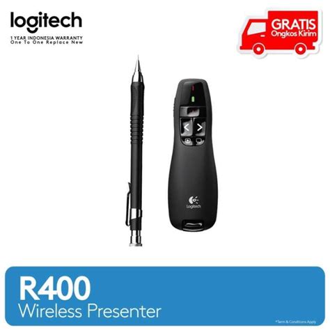 Promo Logitech Laser Pointer Wireless Presenter R400 Original Black Diskon 33 Di Seller