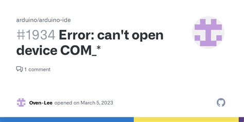 Error Can T Open Device Issue Arduino Arduino Ide GitHub
