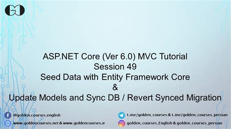 Seed Data In Entity Framework Core Session 49 Golden Courses