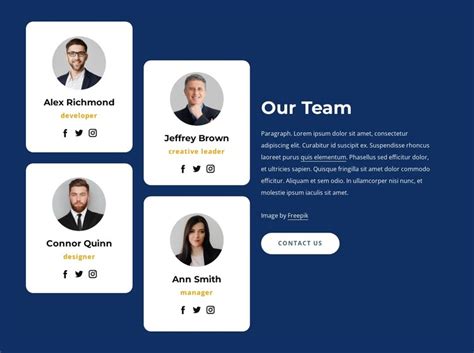 Team Block With Grid Html Template By Nicepage