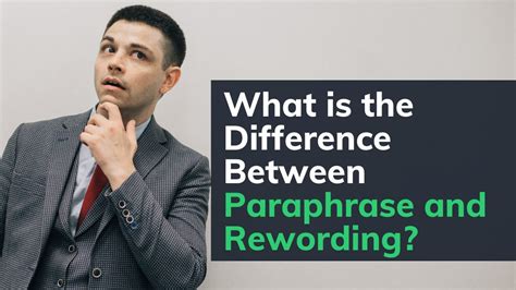 What Is The Difference Between Paraphrase And Rewording