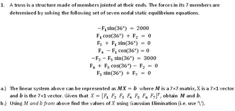 Matlab Review A Truss Is A Structure Made Of Members