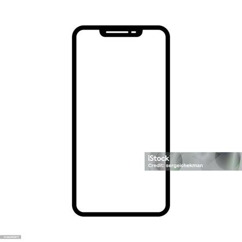 전화 아이콘입니다 선형 스마트폰 아이콘입니다 벡터 휴대 전화 아이콘 개념에 대한 스톡 벡터 아트 및 기타 이미지 개념 검은색 공란 Istock