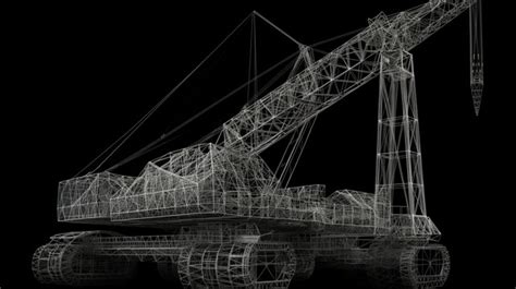 내부에 크레인이 있는 3d 와이어프레임 구조 검은 배경에 고립 된 3d 모델 산업 건설 크레인 고화질 사진 사진 건설 배경 일러스트 및 사진 무료 다운로드 Pngtree