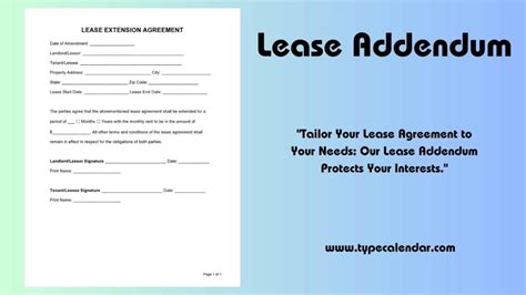 Free Printable Lease Addendum Templates PDF Word Free Printable Lease Addendum Templates PDF Word