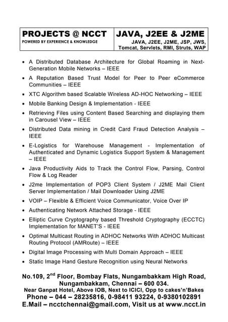 Software Projects Java Projects Ieee Projects Domains Pdf