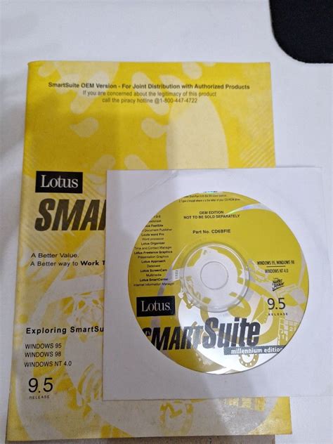 Lotus Smartsuite 95 Cd And Guide Computers And Tech Parts And Accessories