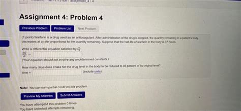 Solved Assignment44 Assignment 4 Problem 4 Previous