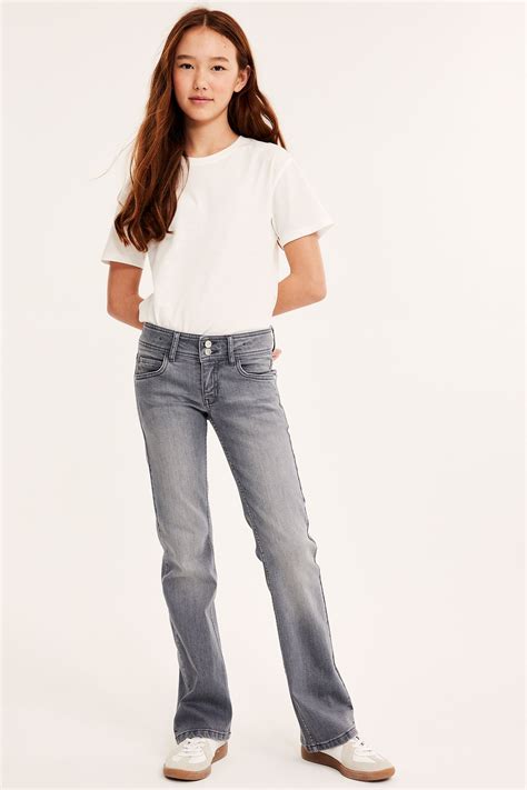 Bootcut Jeans Low Waist Silvergrå Barn Kappahl