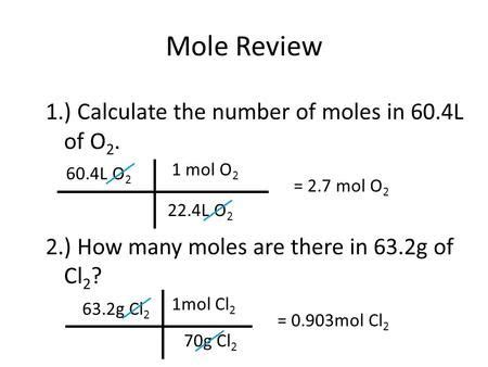Calculate The Number Of Moles BridgerminNicholson