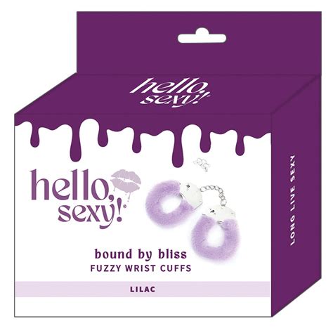 Hello Sexy Bound By Bliss Fuzzy Wrist Cuffs Lilac