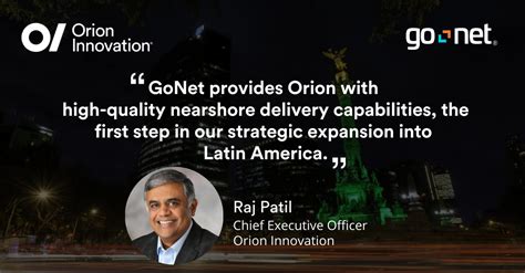 orion innovation on linkedin gonet combines with orion innovation to
