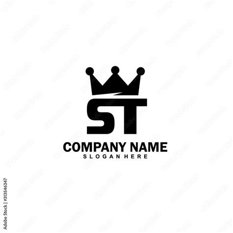 Letter St Initial With Crown Template Logo Stock Vector Adobe Stock