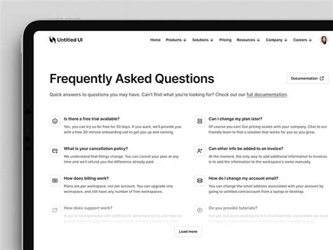 Frequently Asked Questions Faqs — Untitled Ui By Jordan Hughes® On Dribbble